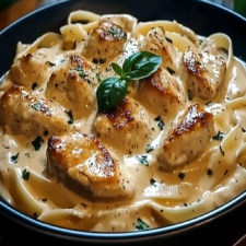 Pâtes au poulet et sauce crémeuse au Boursin – recettes en famille