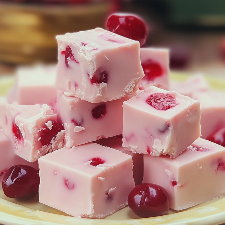 Fudge au Chocolat Blanc et Cerises – recettes en famille